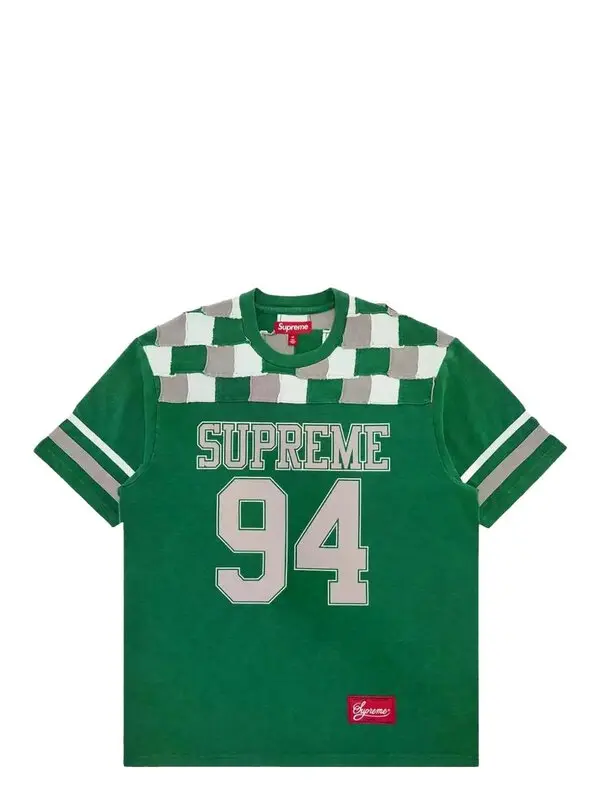 Supreme Patchwork Yoke Football T-shirt - Green