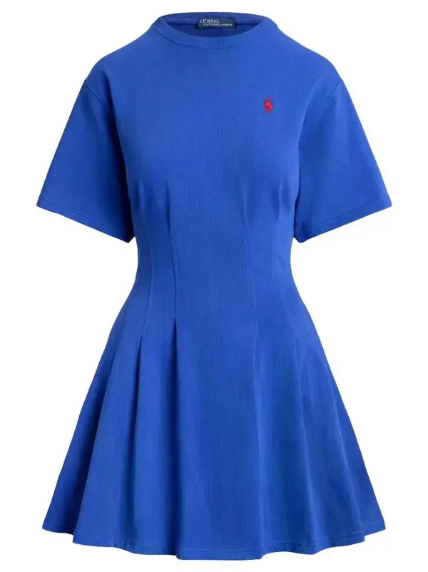 Polo Ralph Lauren Polo Pony-embroidered T-shirt Dress - Blue