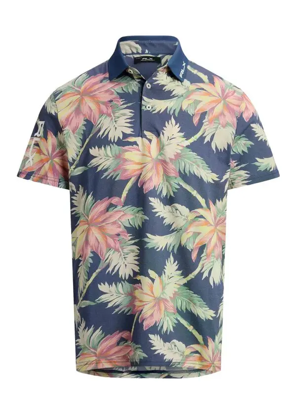 Rlx Ralph Lauren Floral-print Polo Shirt - Blue