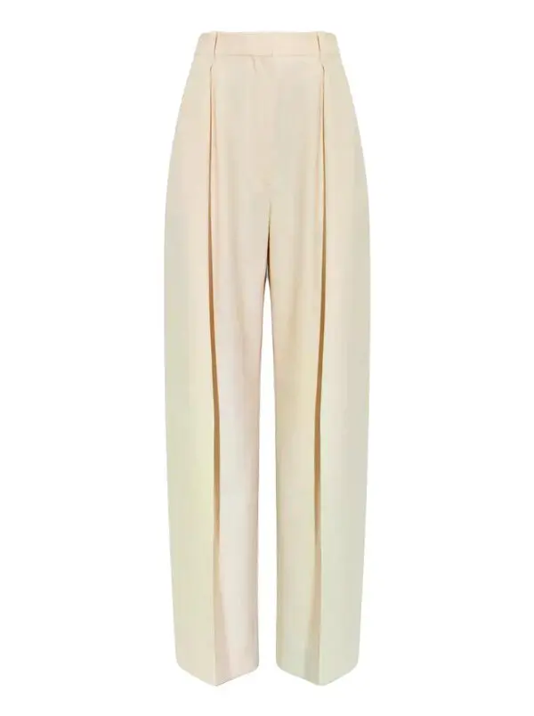 Victoria Beckham Pleated Trousers - Neutrals