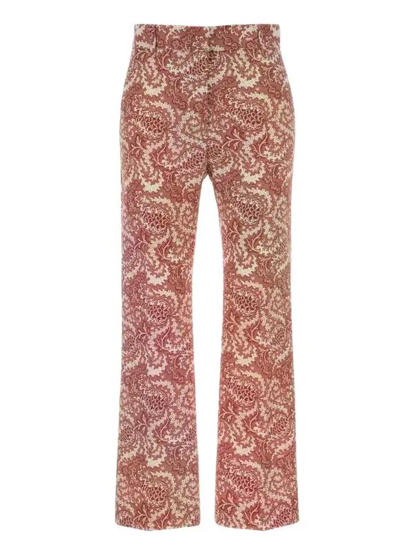 Max Mara Floral Patterned Trousers - Brown