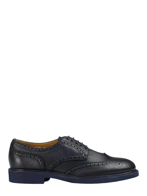 DOUCAL'S Lace-up Leather Derby Shoes - Blue