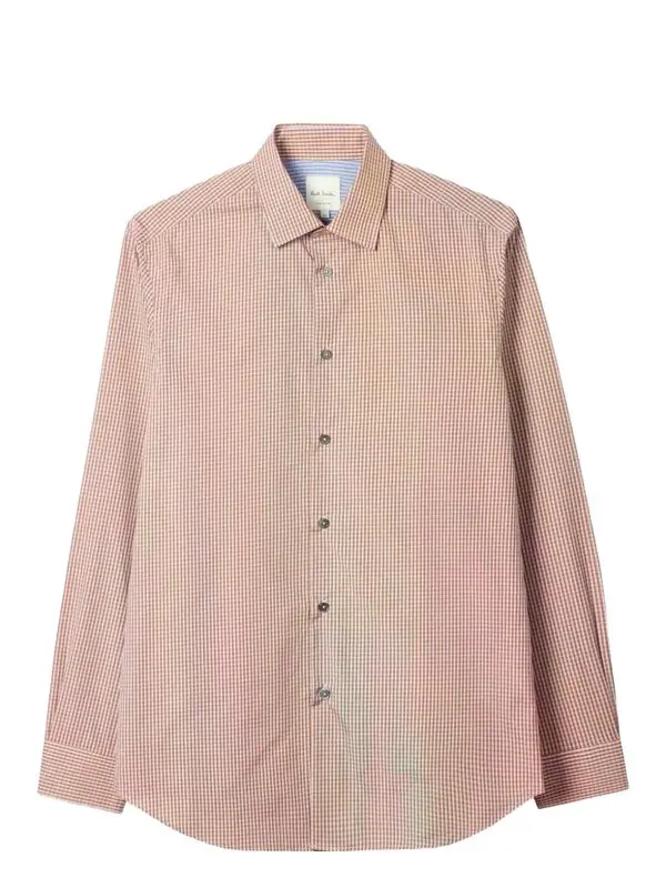 Paul Smith Tailored-fit Rust Gingham Shirt - Orange