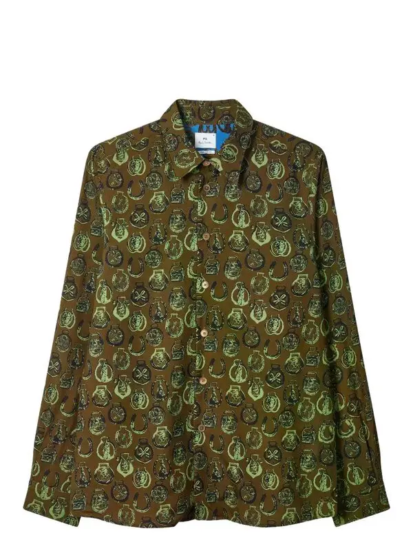 Paul Smith Abstract-pattern Shirt - Brown