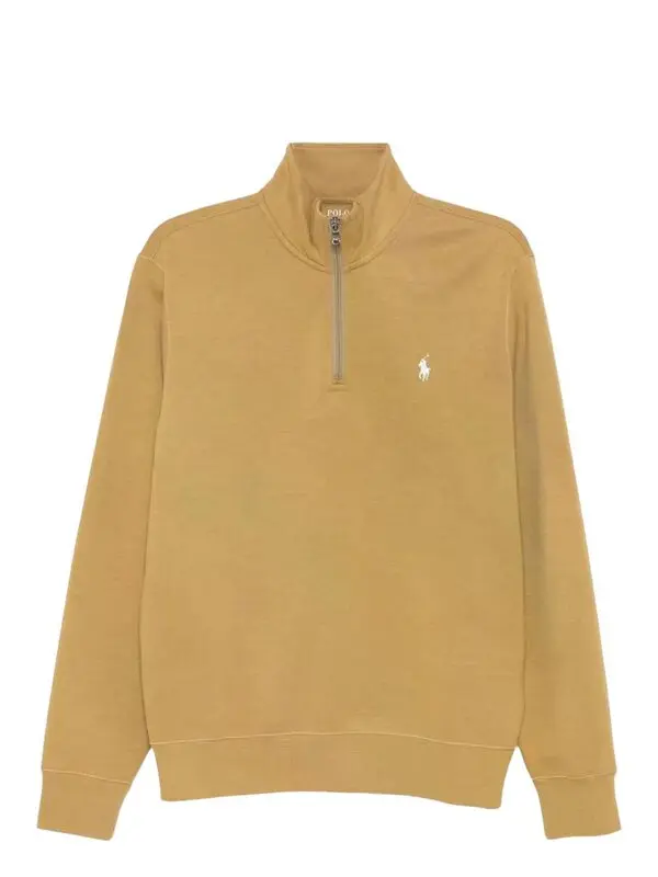 Polo Ralph Lauren Zip-neck Sweater With Logo - Neutrals