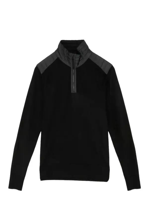 Belstaff Logo-patched Half-zip Jumper - Black