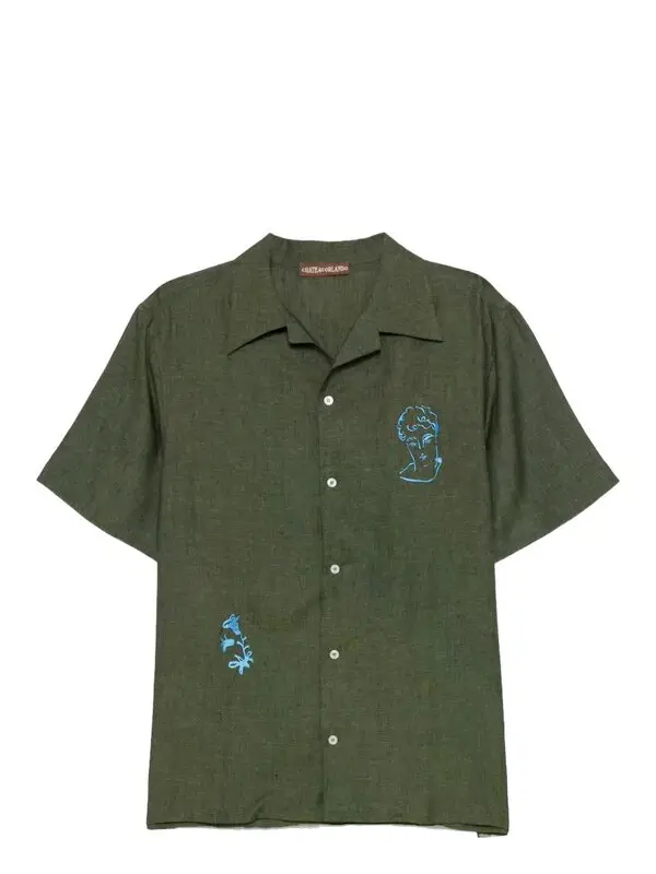 CHATEAU ORLANDO Logo-embroidered Shirt - Green