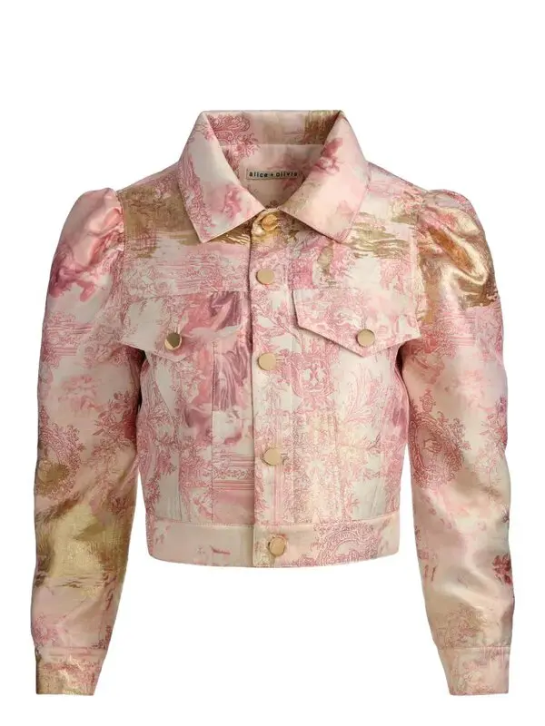 Alice + Olivia Lana Puff-sleeve Jacket - Pink