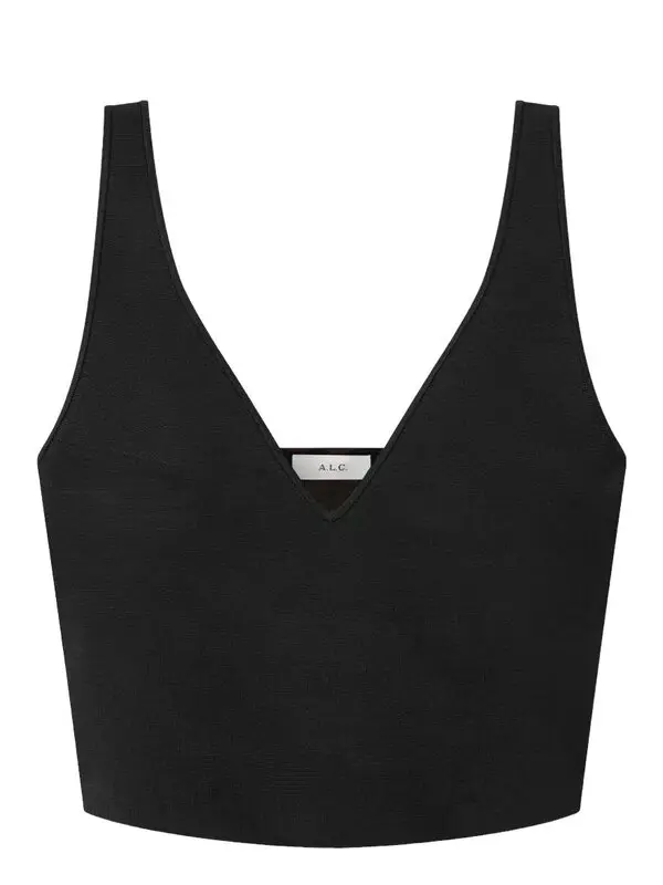 A.L.C. Ani V-neck Top - Black