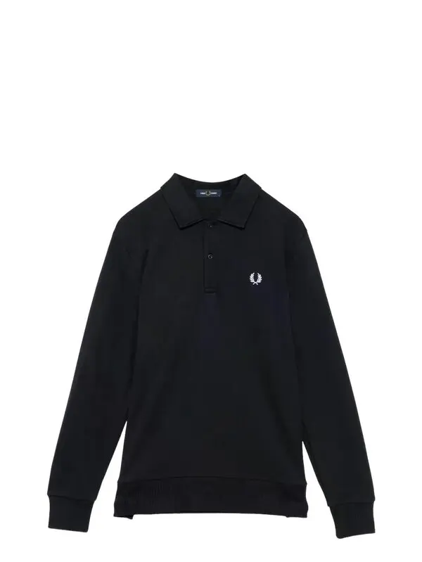 Fred Perry Panel Collared Sweatshirt - Blue