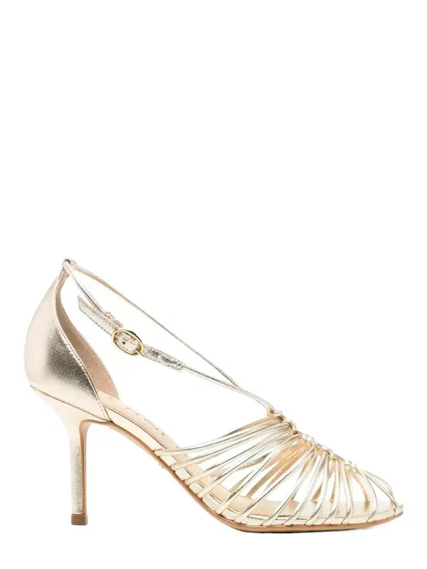 WERNER Strappy Cage Sandals - Gold