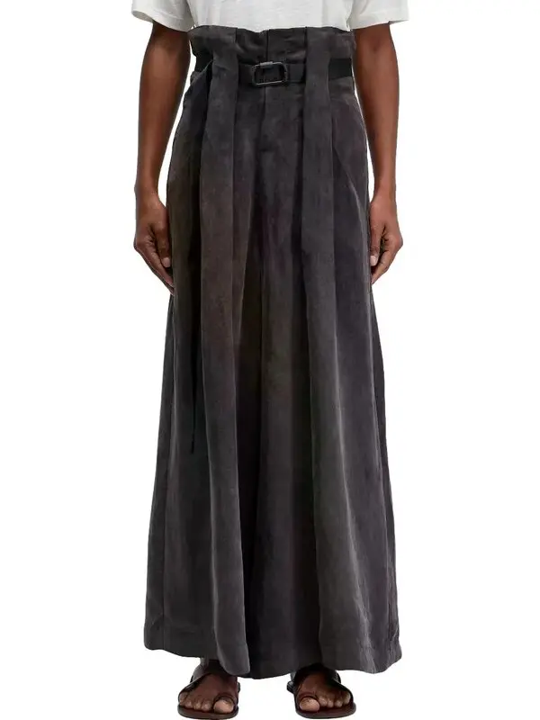 OSKLEN Wide-leg Trousers With Belt - Grey