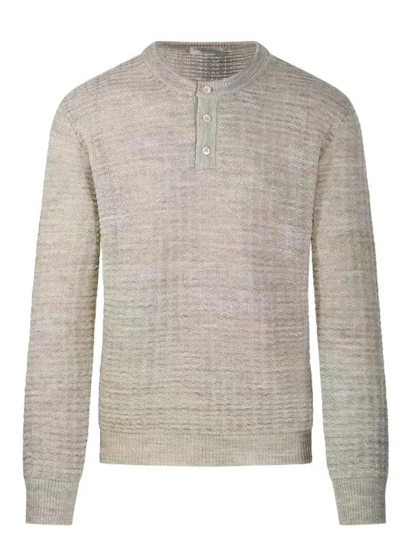 ROBERTO COLLINA Buttoned Knitted Sweater - Neutrals