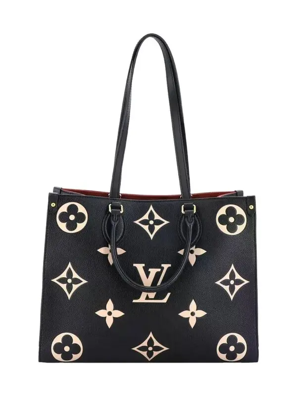 LOUIS VUITTON Onthego Mm Bicolor Monogram Empreinte Tote - Black