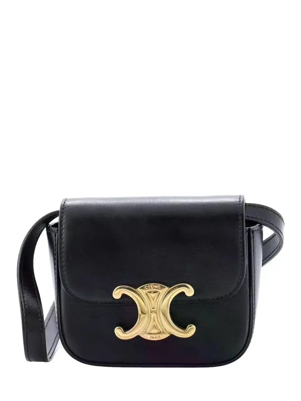 Celine Triomphe Mini Shoulder Bag - Black
