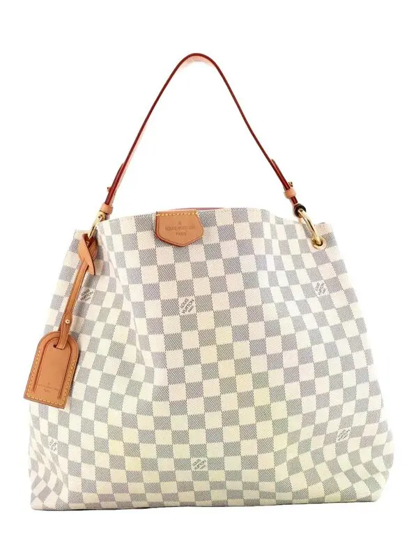 LOUIS VUITTON Graceful Damier Mm Hobo Bag - White