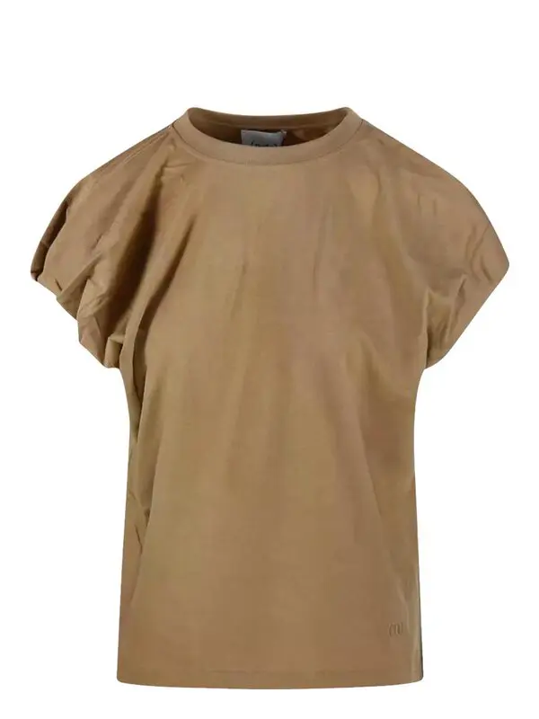 NUDE Gathered T-shirt - Neutrals