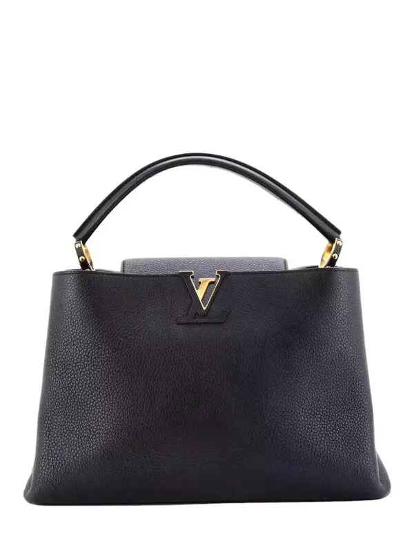 LOUIS VUITTON Capucines Mm Leather Satchel - Black