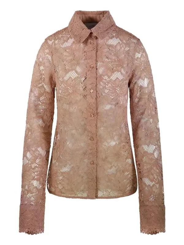 Sportmax Dentice Lace Shirt - Neutrals