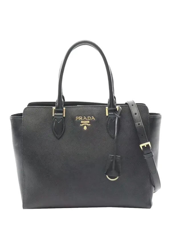 Prada Saffiano Satchel 2010-2026 - Black