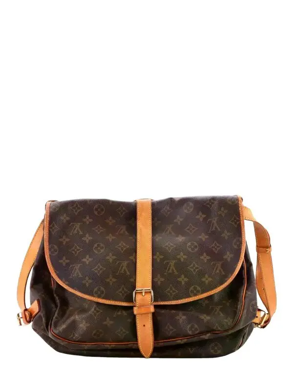 LOUIS VUITTON Saumur Handbag Monogram Canvas 35 - Brown