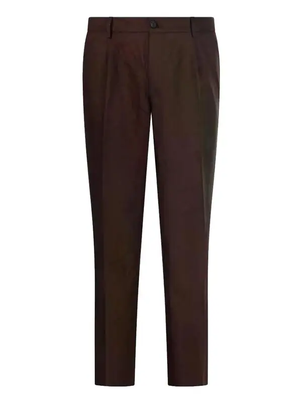 ENTRE AMIS Pleated Trousers - Brown