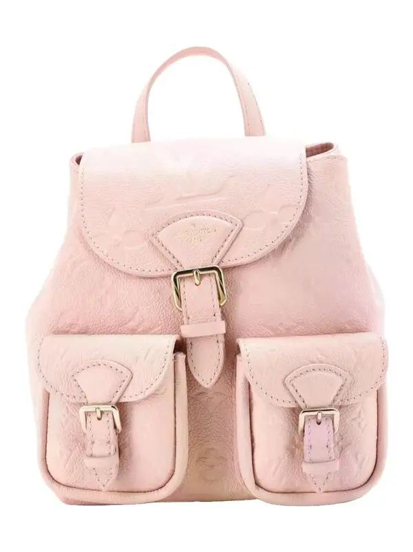 LOUIS VUITTON Monogram Empreinte Leather Backup Backpack - Pink