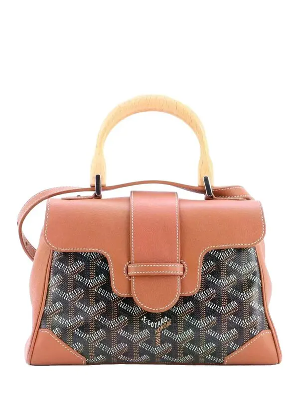 Goyard Saigon Top Handle Mini Shoulder Bag - Brown