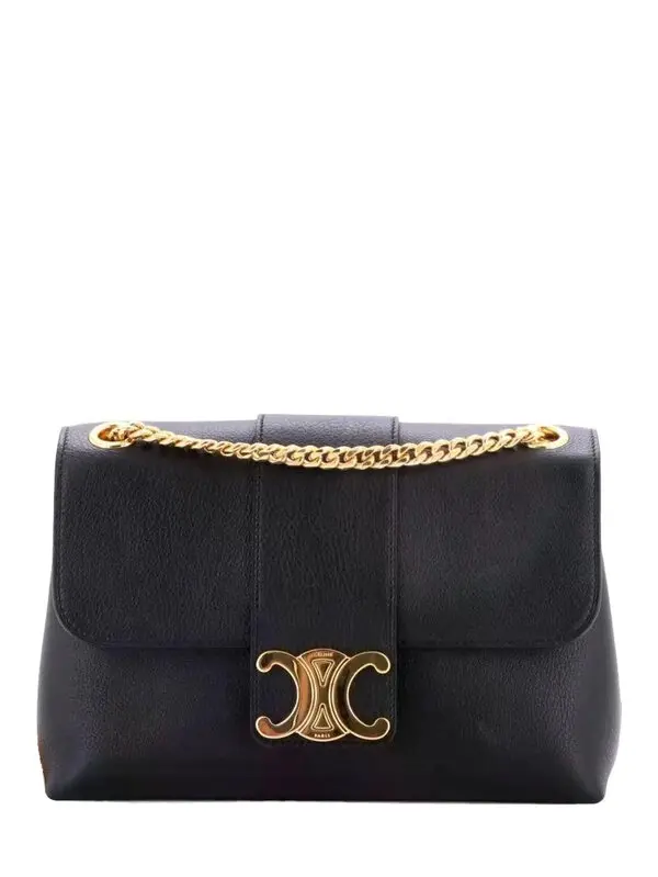 Celine Victoire Flap Medium Shoulder Bag - Black