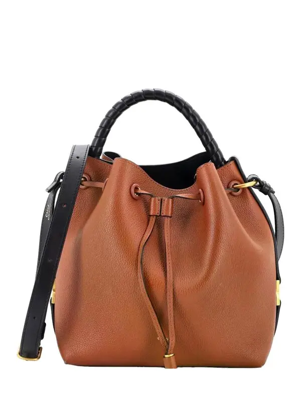Chloé Marcie Leather Bucket Bag - Brown