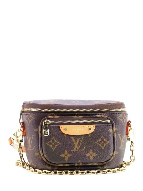 LOUIS VUITTON Bum Bag Monogram Canvas Mini Belt Bag - Brown
