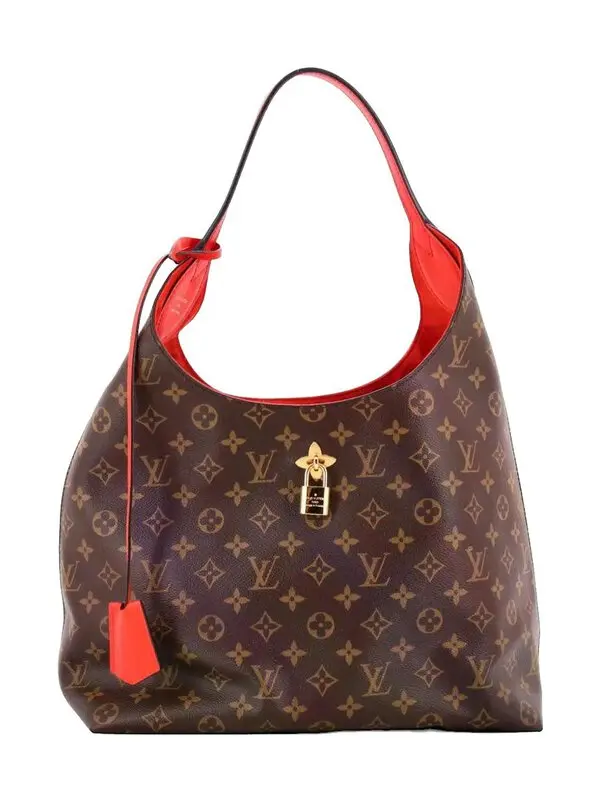 LOUIS VUITTON Flower Monogram Hobo - Brown