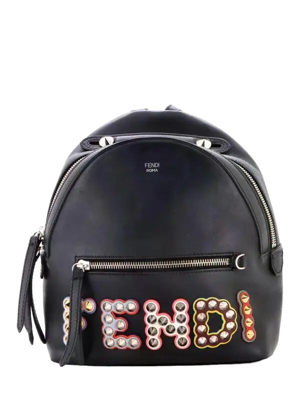 Fendi By The Way Leather Mini Backpack - Black