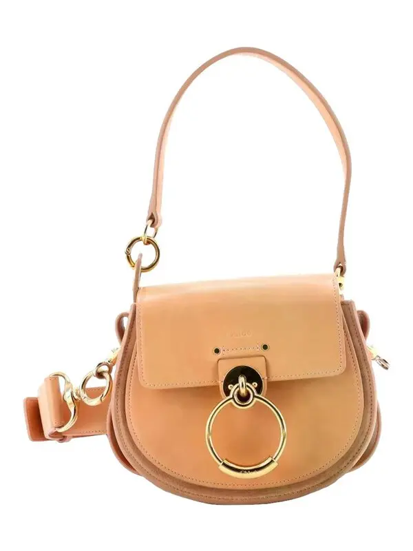 Chloé Tess Small Leather Shoulder Bag - Neutrals