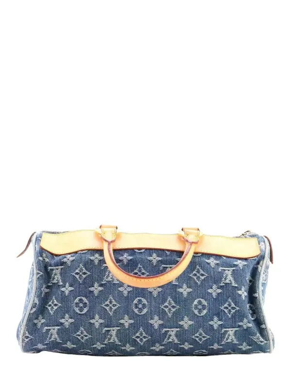 LOUIS VUITTON Neo Speedy Denim Handbag - Blue