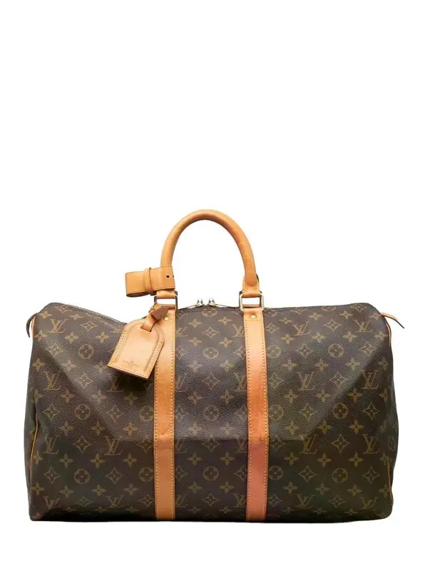 LOUIS VUITTON 1995 Monogram Keepall 45 Travel Bag - Brown