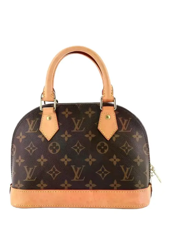 LOUIS VUITTON Alma Bb Monogram Canvas Handbag - Brown