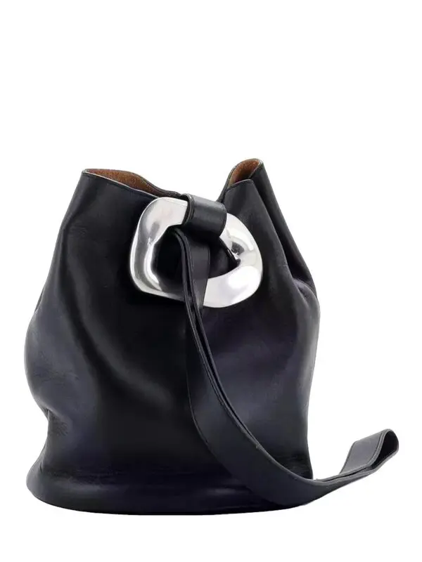 Bottega Veneta Drop Leather Bucket Bag - Black