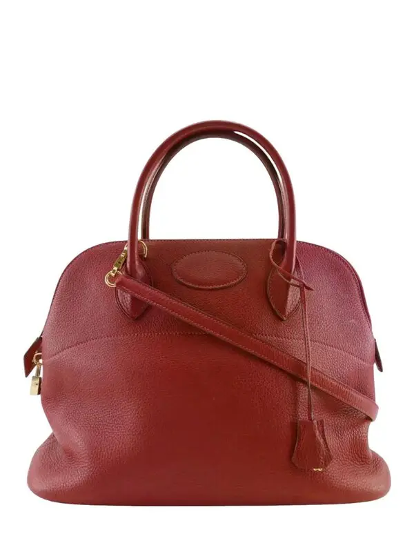 Hermès 2003 Clemence Bolide 35 Satchel - Red