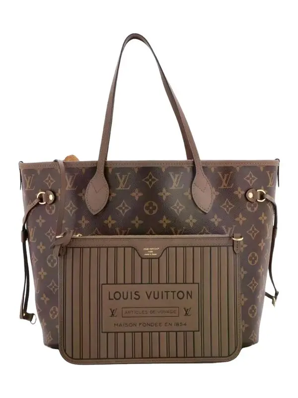 LOUIS VUITTON Neverfull Monogram Mm Tote Bag - Brown