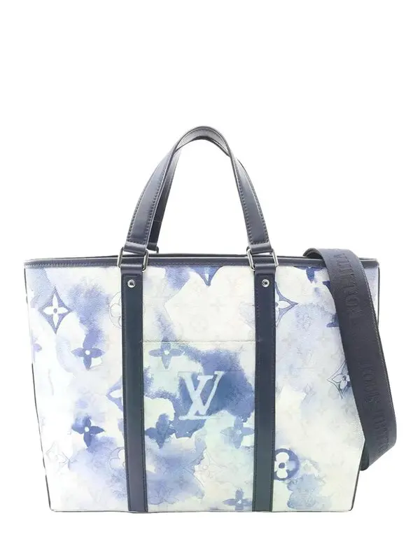 LOUIS VUITTON 2021 Monogram Watercolor Weekend Tote Pm - Blue