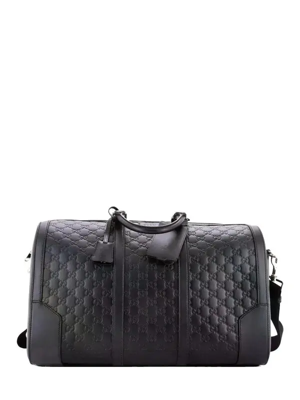 Gucci Signature Convertible Duffle Bag Sisma Leather - Black