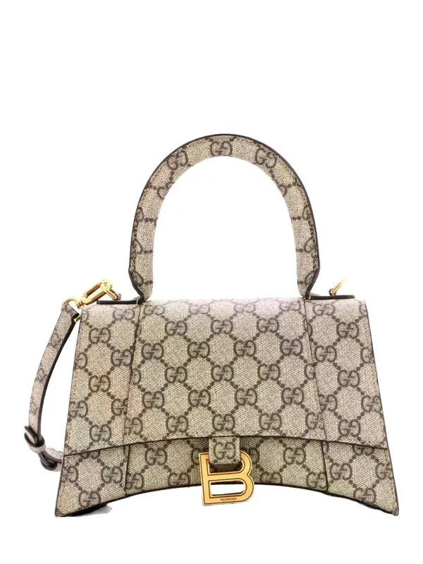 Gucci X Balenciaga The Hacker Project Hourglass Top Handle Bag - Brown