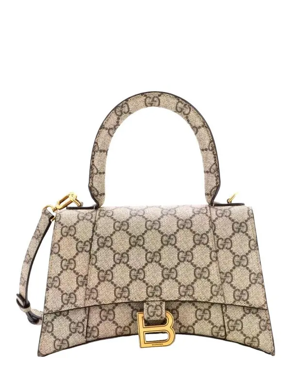 Gucci X Balenciaga The Hacker Project Hourglass Top Handle Bag - Brown