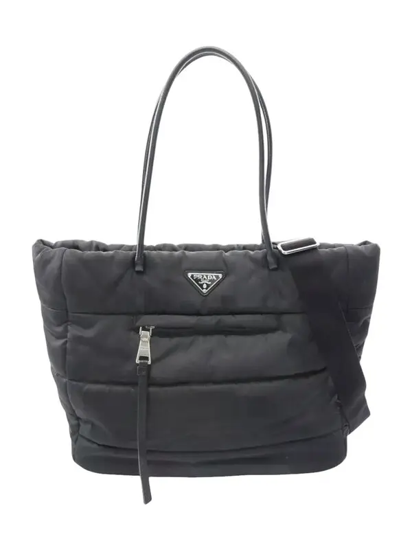 Prada 2013-2026 Tessuto Bomber Tote Bag - Black