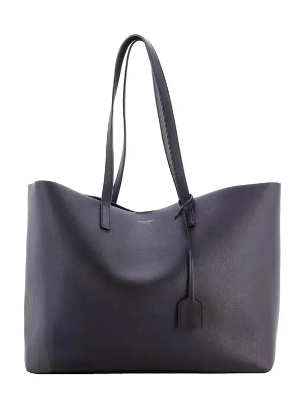 Saint Laurent Large Leather Shopper Tote Bag - Black