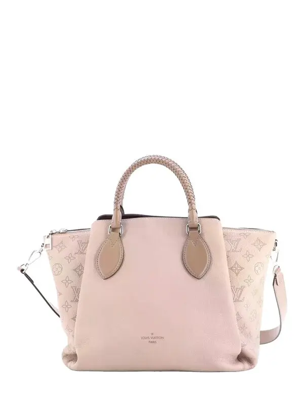 LOUIS VUITTON Haumea Handbag Mahina Leather Satchel - Neutrals