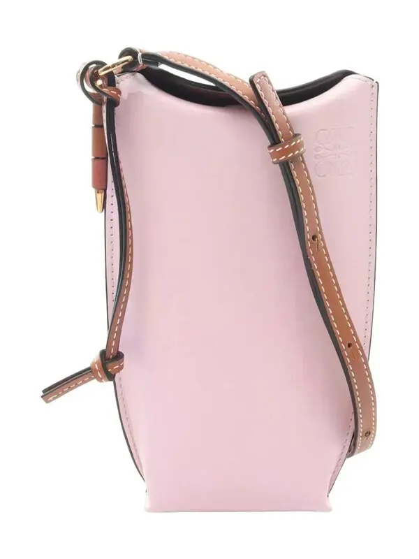 Loewe 2010-2025 Leather Gate Pocket Crossbody Bag - Pink