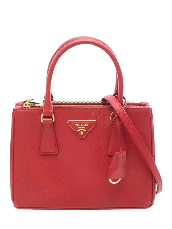 Prada 2010-2025 Saffiano Galleria Handbag - Red