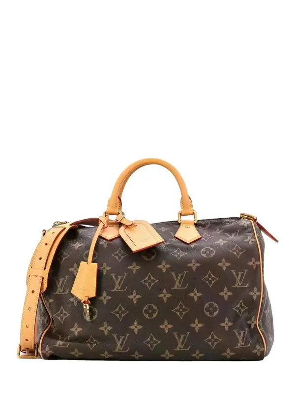 LOUIS VUITTON Speedy P9 Bandouliere 40 Handbag Monogram Leather - Brown